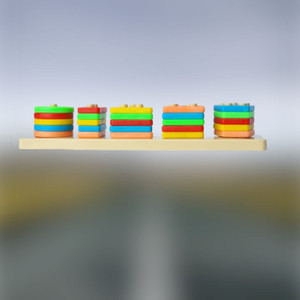 Kidsbuddy Geometric Shape Sorter Puzzle Toy Shape Matching Blocks Color ...