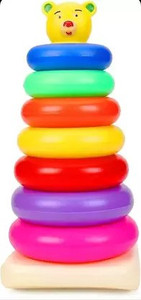 Just craft Plastic Teddy Rings, Jumbo stack up educational Ring tower ...