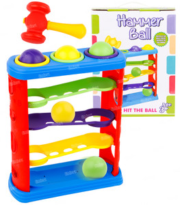 FIDDLERZ Hammer Knock Ball for Kids Pound & See The Ball roll Down The ...