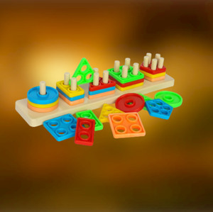 GODEX Geometric Shape Sorter Puzzle Toy Shape Matching Blocks Color ...