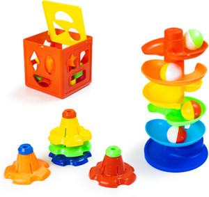 Ratnas Kinder Gift Set 3in1 (2169) Stack, Sort & Spin infant Toy ...
