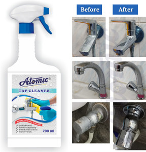 ATOMIC Tap Cleaner Liquid Spray 700 ml | Removes 100% germs | Cleans ...