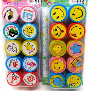 Flipkart.com | 3 Jokers Stamps for Kids Emoji and Motivation Reward Art ...