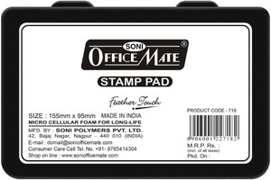 Flipkart.com | Soni Officemate Stamp Pad Big Size-Black - Stamp Pad