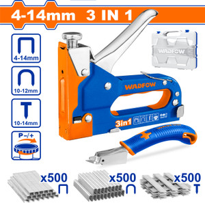 Wadfow 3 In 1 Staple Gun, 500pcs Staples, 500pcs U-Shape Staples ...