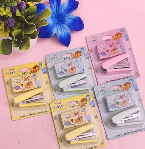 AMANVANI Dinosaur Cartoon Mini Stapler with Staple Pins Set NA Stapler ...