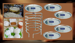 TENNYSON STAINLESS STEEL 6 PLATES IDIYAPPAM STAND Stainless Steel ...