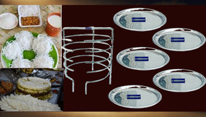 TENNYSON STAINLESS STEEL 5 PLATES IDIYAPPAM STAND Stainless Steel ...