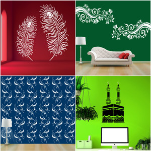 ARandNJ Painting Wall Stencils (Size :- 16 X 24 Inch) PATTERN- "Mayuri ...