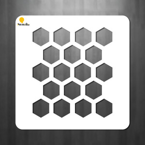 Stencilia Hexagon stencil Hexagon stencil for Art and Craft 6x6 inch ...