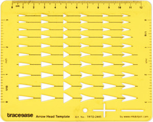 Traceease Traceease Arrows Drafting Arrow Head Template Drawing Stencil ...