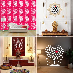 ARandNJ Painting Wall Stencils (Size :- 16 X 24 Inch) PATTERN- "Rose ...