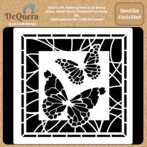 DEQUERA DeQuera Reusable Glass Painting Stencils for Wall Painting ...