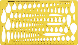 Traceease Traceease Pear & Paisley Stone Shapes Jewelry Templates ...