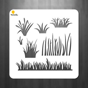 Stencilia Grass stencil Grass stencil for Art and Craft 6x6 inch Grass ...