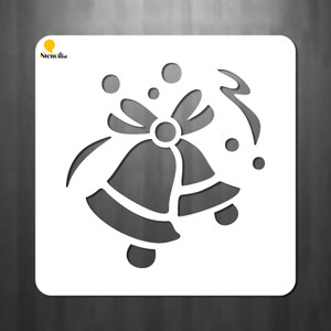 Stencilia Bells stencil Bells stencil for Art and Craft 6x6 inch Bells ...
