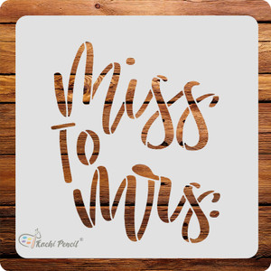 Kachi Pencil Miss to mrs Stencil for Craft Painting, Scrapbooking ...