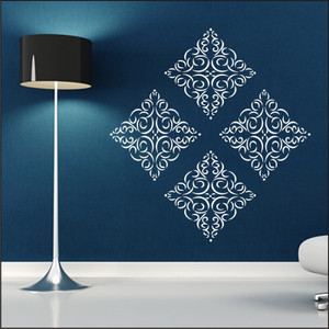 Decowall "Rhombus Design Stencil" for Wall Painting dw450 DIY Painting ...