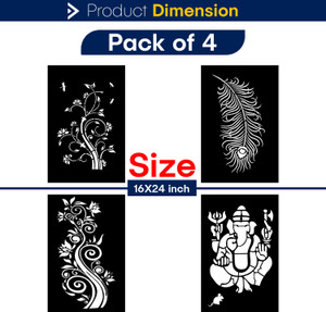 JAZZIKA Wall Stencils (Size :- 16 X 24 Inch) PATTERN- "Tendril Creeper ...