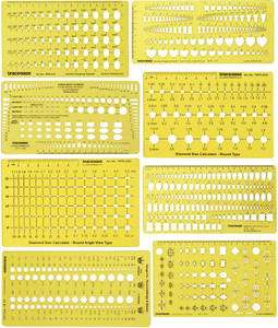 Traceease Traceease 8 Pieces Lot Jewelry Designing Template Drafting ...