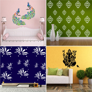 ARandNJ Painting Wall Stencils (Size :- 16 X 24 Inch) PATTERN- "Classy ...