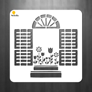 Stencilia Window stencil Window stencil for Art and Craft 6x6 inch ...