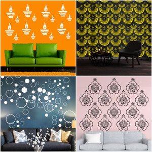 ARandNJ Painting Wall Stencils (Size :- 16 X 24 Inch) PATTERN- "World ...