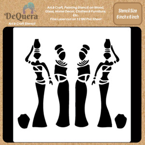 DEQUERA DeQuera Tribal Errands Reusable Template Stencils for Art and ...