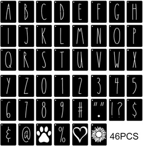 Devasya Crafts 2 Inch Letter Stencils for Painting on Wood Reusable 46 ...