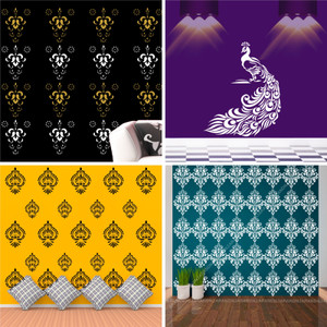 JAZZIKA Stencils for wall painting (Size:- 16X24 Inch) Theme ...