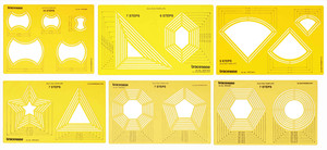 Traceease Traceease 6 Pieces Quilting Template Stencil, Machine Ruler ...
