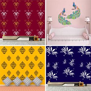 JAZZIKA Stencils for wall painting (Size:- 16X24 Inch) Theme-Rajasthani ...