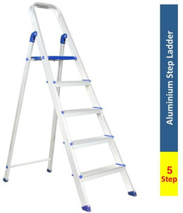 SKP FACTORY 5 Step Ladder Adjustable Anti Skid Steps | Foldable Ladder ...