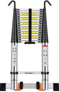 WB WELBUILT 20.5 FT (6.2Meter) Aluminium Telescopic Ladder For Home ...