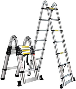 Krisham ® 1.9M+1.9M/12.5FT/3.8M Aluminum Telescoping Extension Ladder ...
