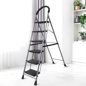 LEOPAX 6 Step Ladder for Home with Safety-Clutch & Wide Anti Skid Steps ...