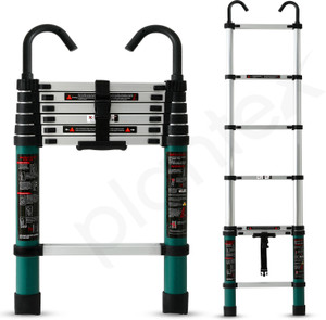 Plantex 2 Meter Telescopic Ladder for Home/Heavy Duty Portable Aluminum ...