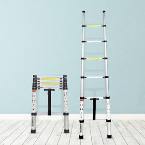 Cheston 7 Step Telescopic Ladder 6.5FT 2m Length Extendable Lightweight ...