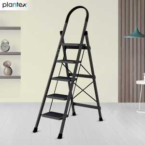 Plantex Anti-Skid Strong Foldable Wide 5 Step Ladder/Ladder for Home ...