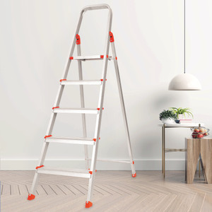 SKP FACTORY Style-A Foldable Aluminium Ladder (5-Step Heavy Duty Ladder ...