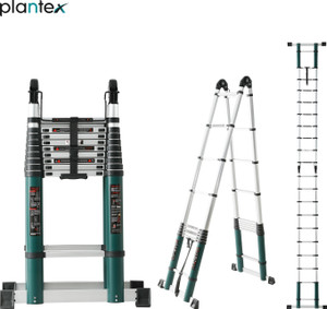 Plantex Dual 4 Meter Telescopic Ladder for Home/Heavy Duty Portable ...