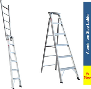Flipkart SmartBuy 6 Step Dual Purpose Aluminium Ladder Price in India ...