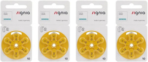 Siemens Size P10 1.45V PR70 Hearing Aid Battery - 4 Packet 24 Batteries ...
