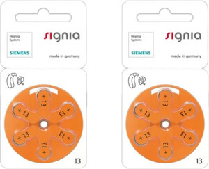 Siemens Size P13 1.45V PR48 Hearing Aid Battery - 2 Packet 12 Batteries ...