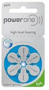 Power one P675 Hearing Aid Batteries 1.45V 1 Strip (6 Batteries ...