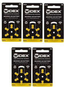 Balson P-10 Widex Hearing Aid Battery, Pack of 5 Strip, Cell-no-10 (30 ...
