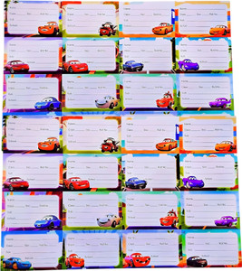 Super Easy 7.3 cm 160 Sticker Vehicle Car Theme Name Slip Note Book ...