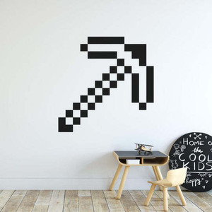 SnappyVinyl 40 cm Minecraft Pickaxe Self Adhesive Sticker Price in ...