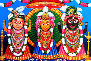 Vikmadh 18 inch Jagannath Wall Sticker Lord Krishna Balabhadra Subhadra ...