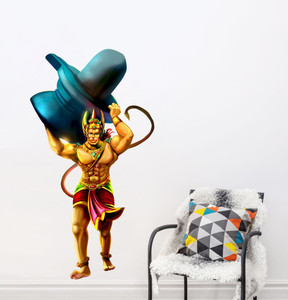 decor kraft 66 cm Hanuman Ji with Shivling Wall Sticker Self Adhesive ...